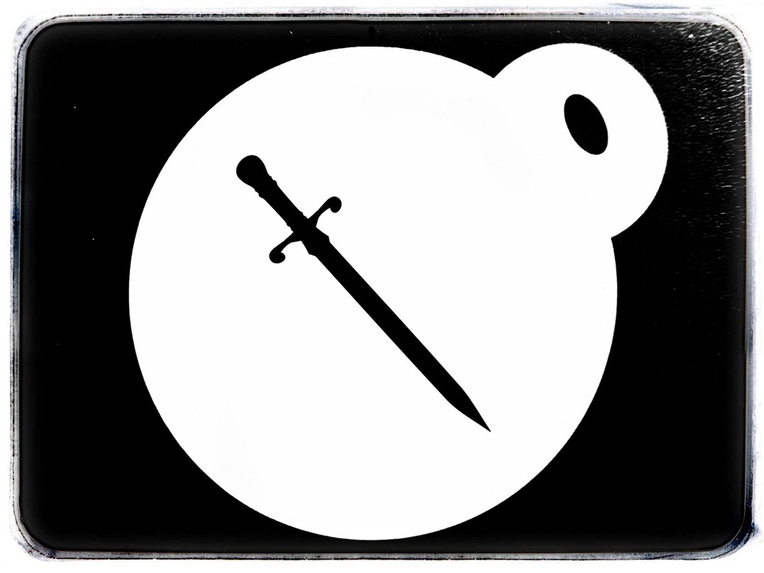 0332 Sword Silhouette Coffee Stencil Mylar 190GSM A5 A4 Size Cake Craft ...