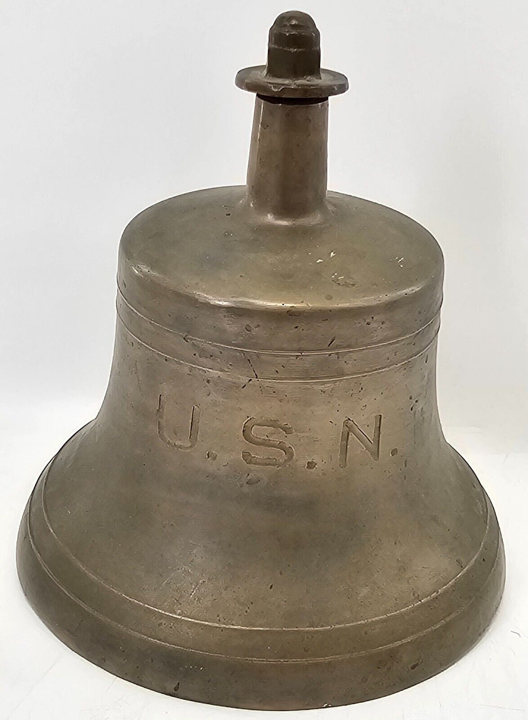 Old USN United States Navy Ship Boat Bell Anchor Brass & Aluminm CO 11 ...