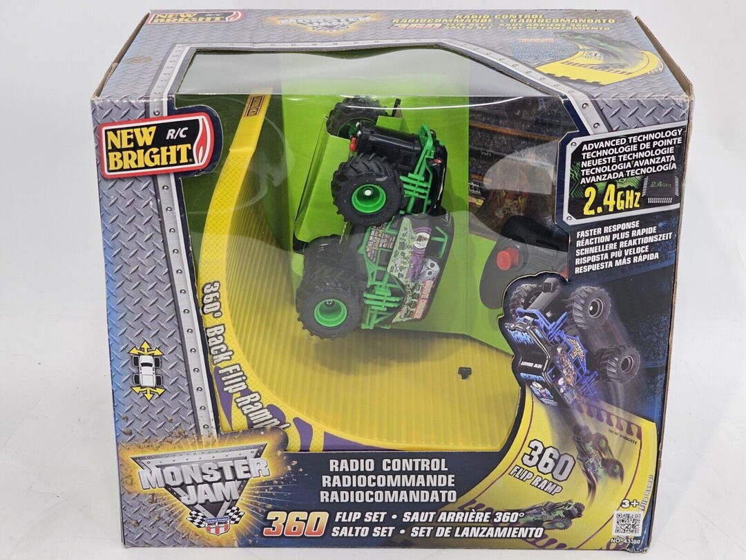 R/C F/F 4X4 Monster Jam Grave Digger W 360 Flip Ramp Set 43360 - Etsy