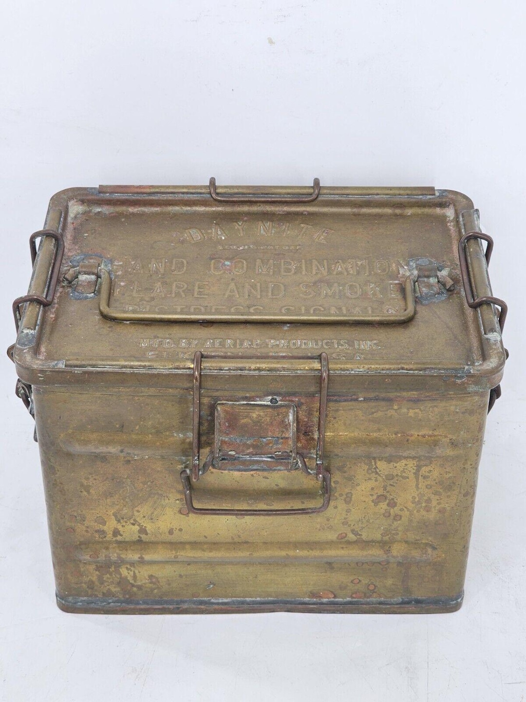 Vintage Military Flare and Smoke Distress Signal Box Mfd Aerial ...