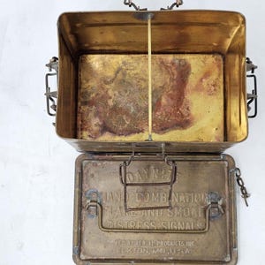 Vintage Military Flare and Smoke Distress Signal Box Mfd Aerial ...