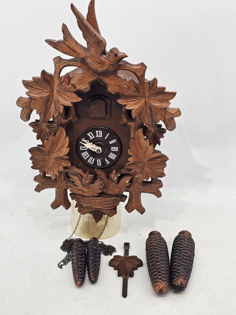 Antique West German MUSICAL Black Forest Regula Cuckoo Clock Repair ...