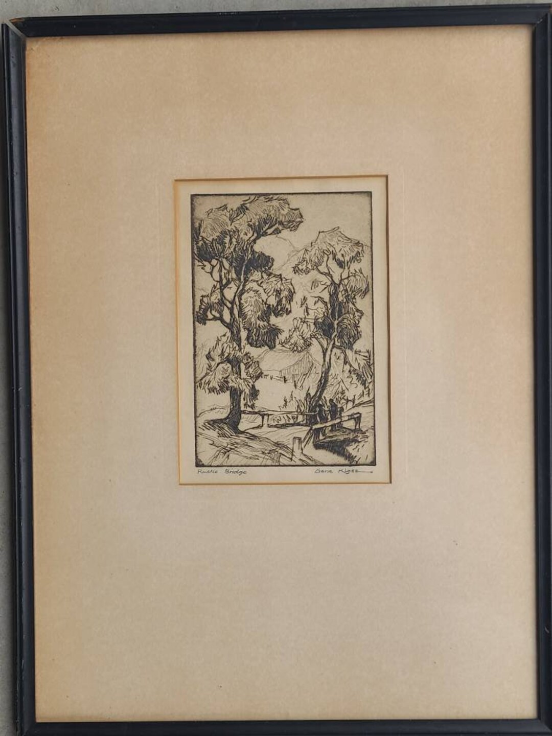Gene Kloss, "rustic Bridge " Original Etching - Etsy