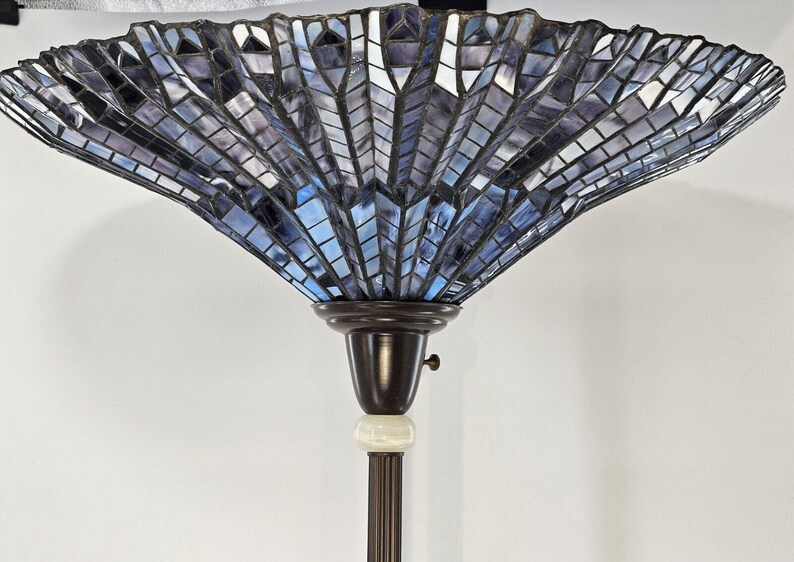Tiffany Style Floor Lamp Marble Base Cast Iron Bronze Finish 66x25 - Etsy