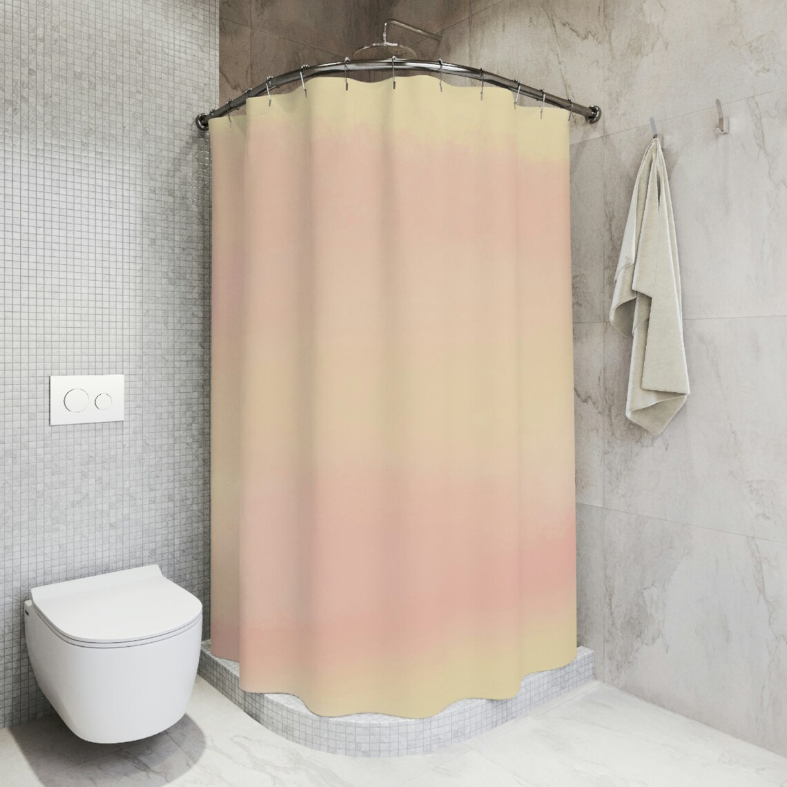 Gorgeous Gradient Peach and Yellow Shower Curtain | Yellow Shower ...