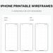 IPhone App UI/UX Wireframe Templates, 3 Formats in A4, Instant Download ...