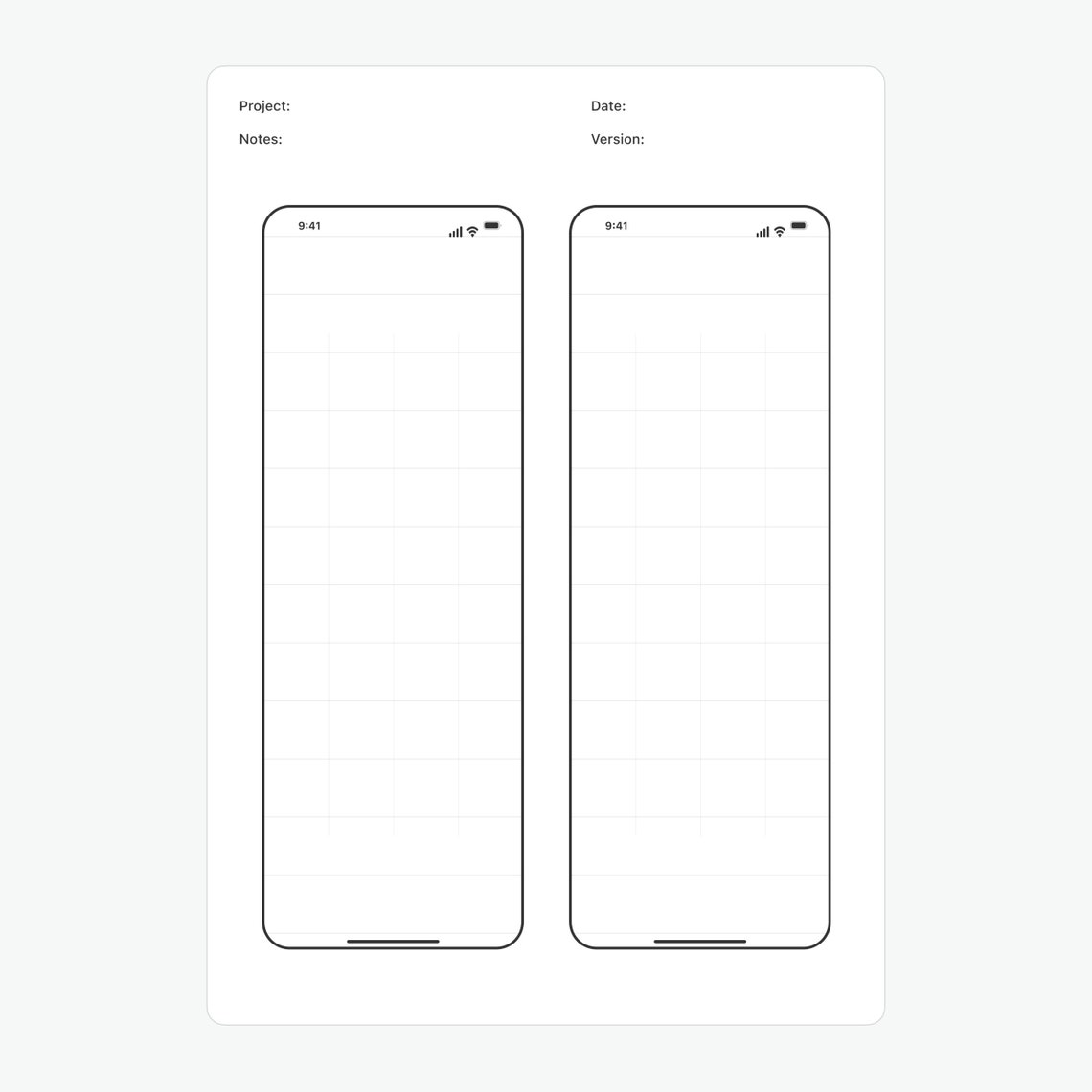 IPhone App UI/UX Wireframe Templates, 3 Formats in A4, Instant Download ...