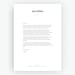 Minimalist, Modern Cover Letter Application Template, MS Word, Editable ...