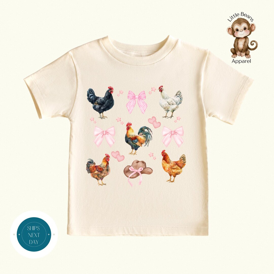 Chicken Grid Girls Shirt: Coquette Farm Baby Onesie - Etsy