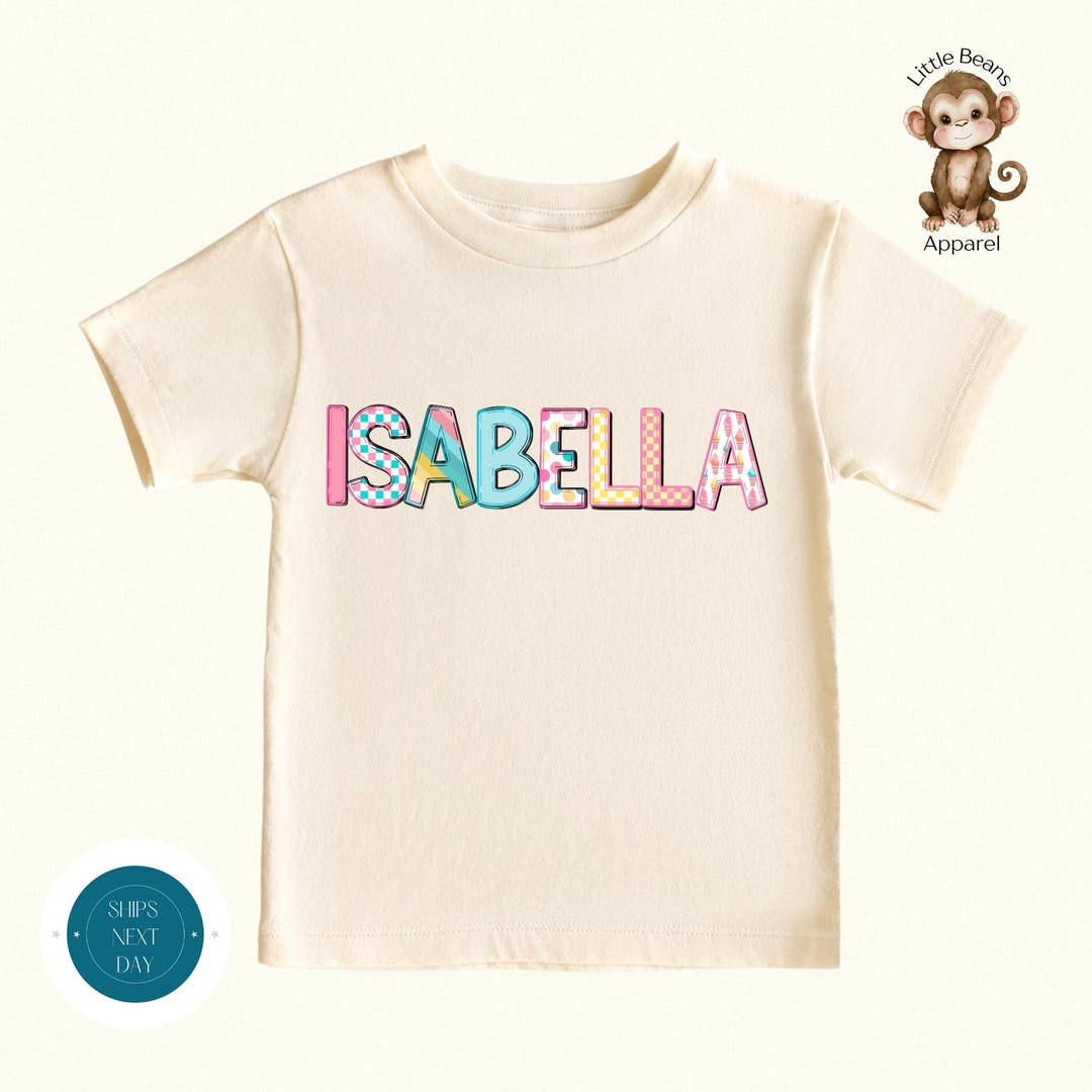 Personalized Pastel Girls Name Shirt | Custom Pretty Girls Name Tshirt ...