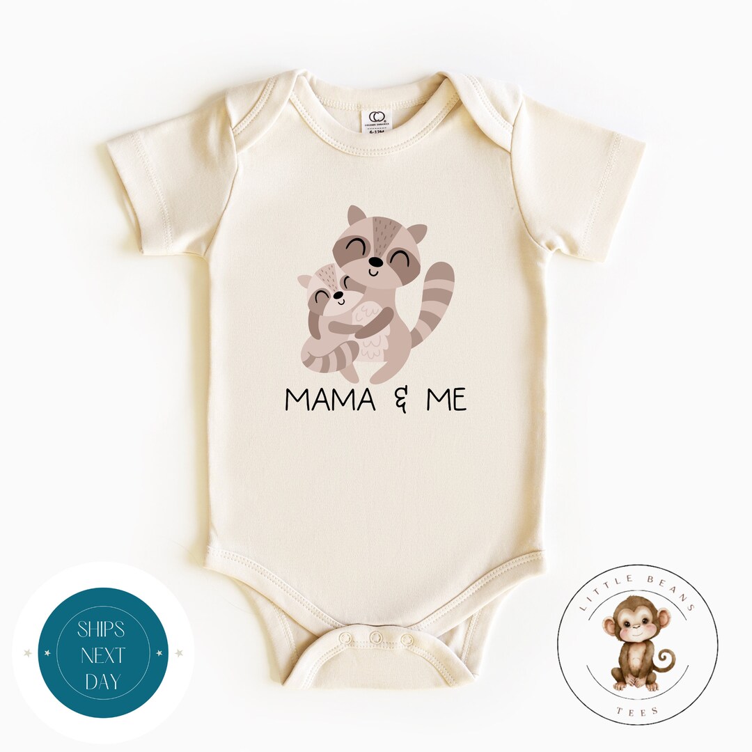 Mama and Me Racoon Baby Onesie® | Cute Baby Onesie® | Baby Shower Gift ...