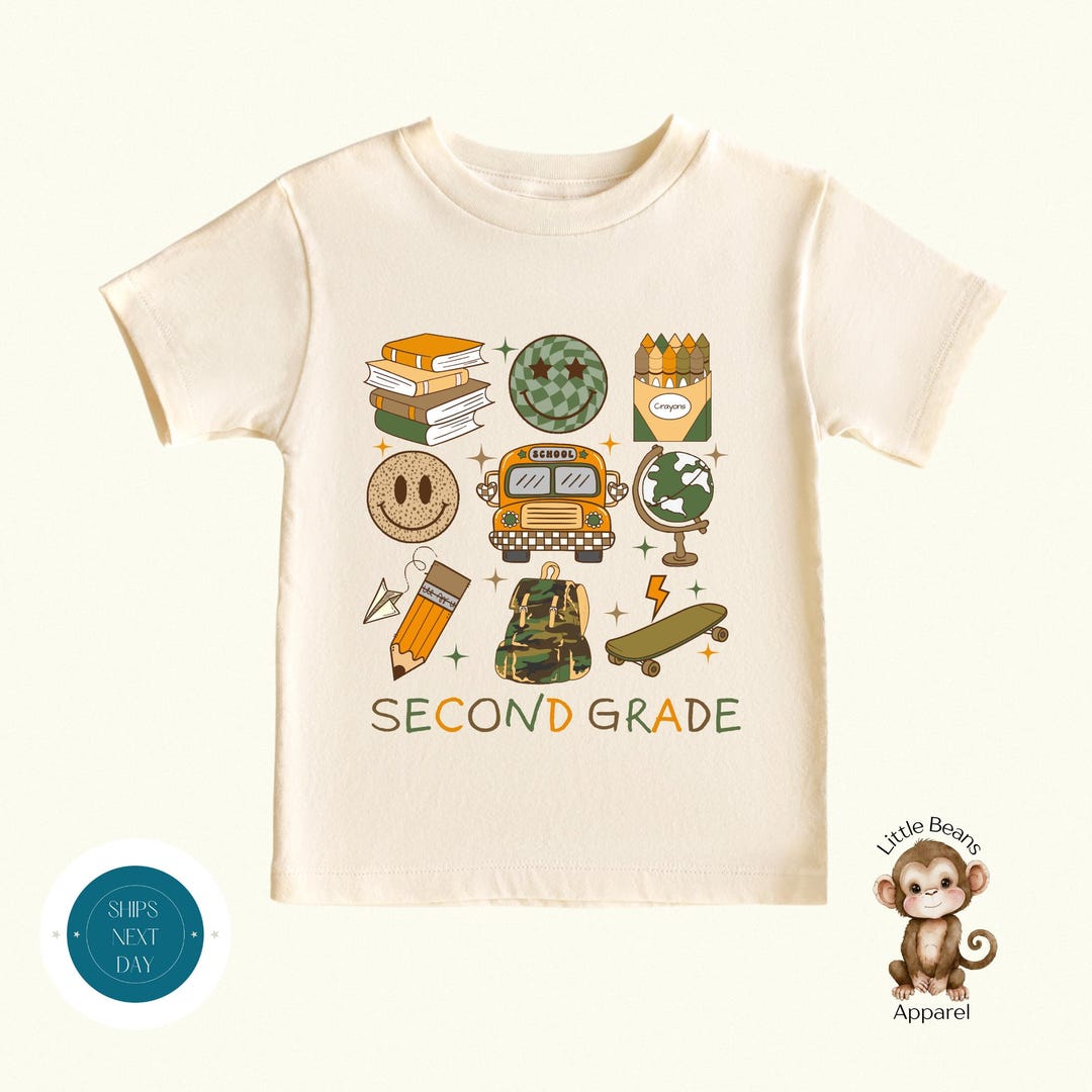Second Grade Camo School Shirt | Boys First Day of 2nd Grade | Back to ...