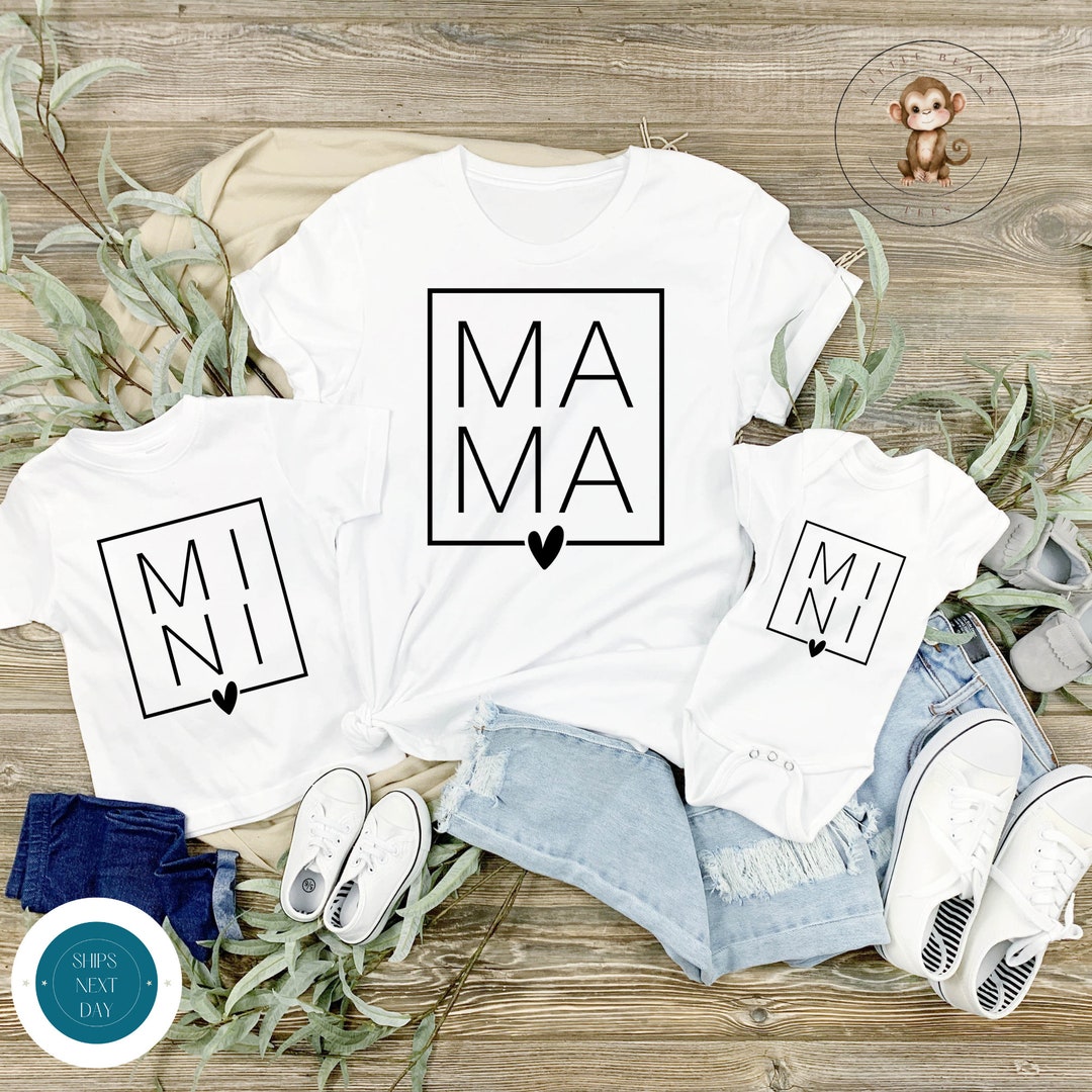 Mama Mini Heart Matching Shirts | Mom Kids Family Shirts | Mothers Day ...