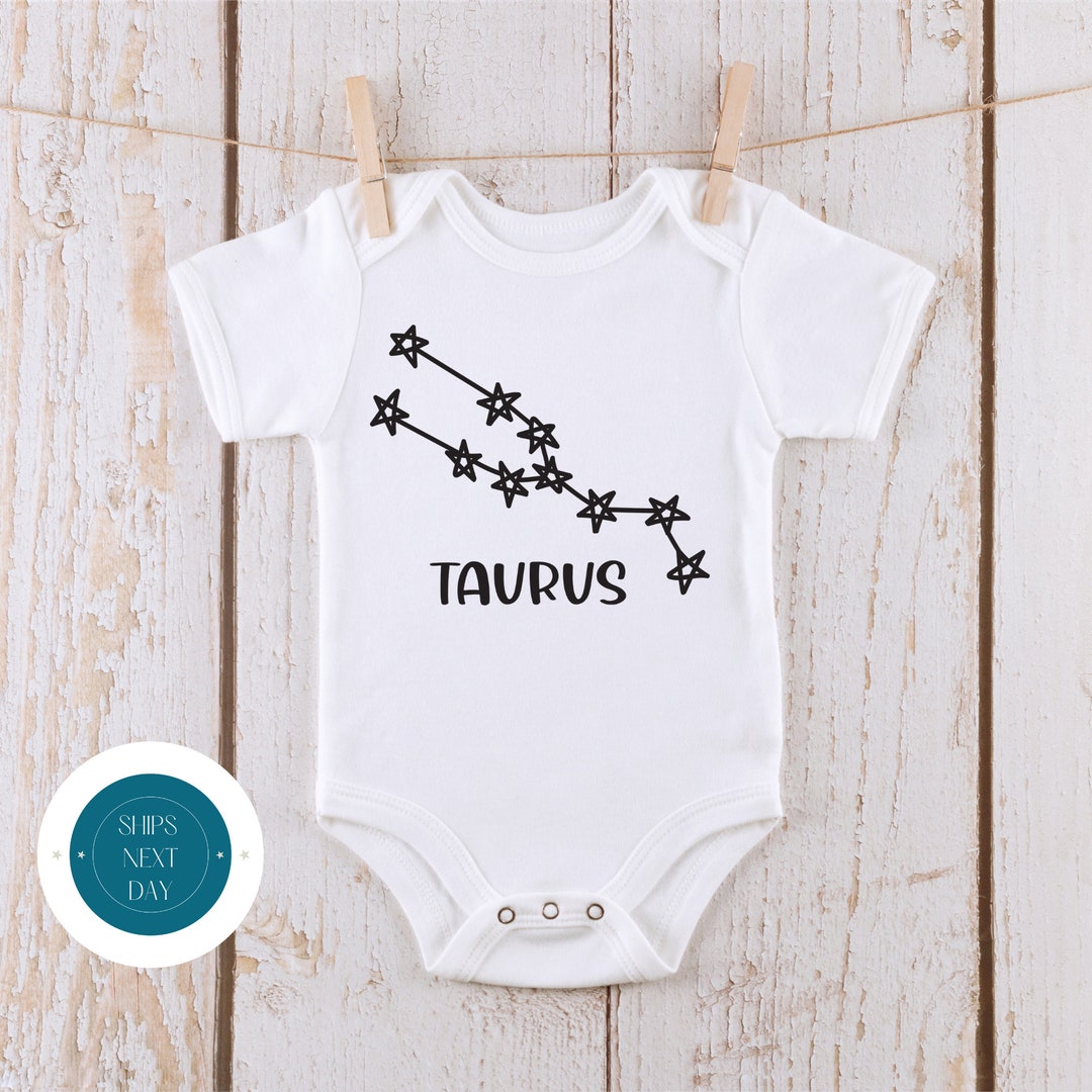 Taurus Black Star Baby Onesie® Zodiac Kids Tshirt Zodiac Onesie® - Etsy