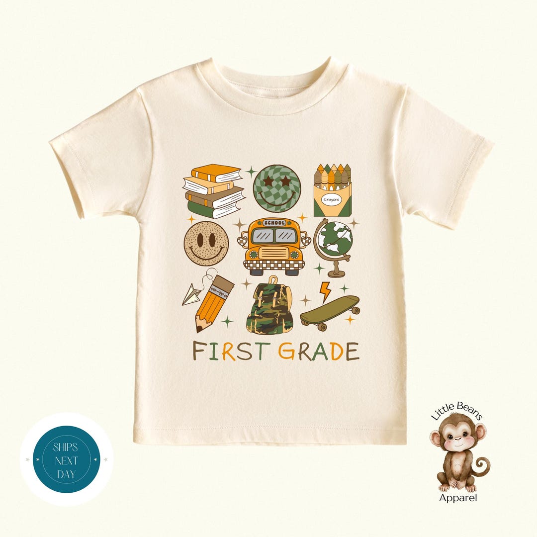 First Grade Camo School Shirt | Boys First Day of 1st Grade | Back to ...