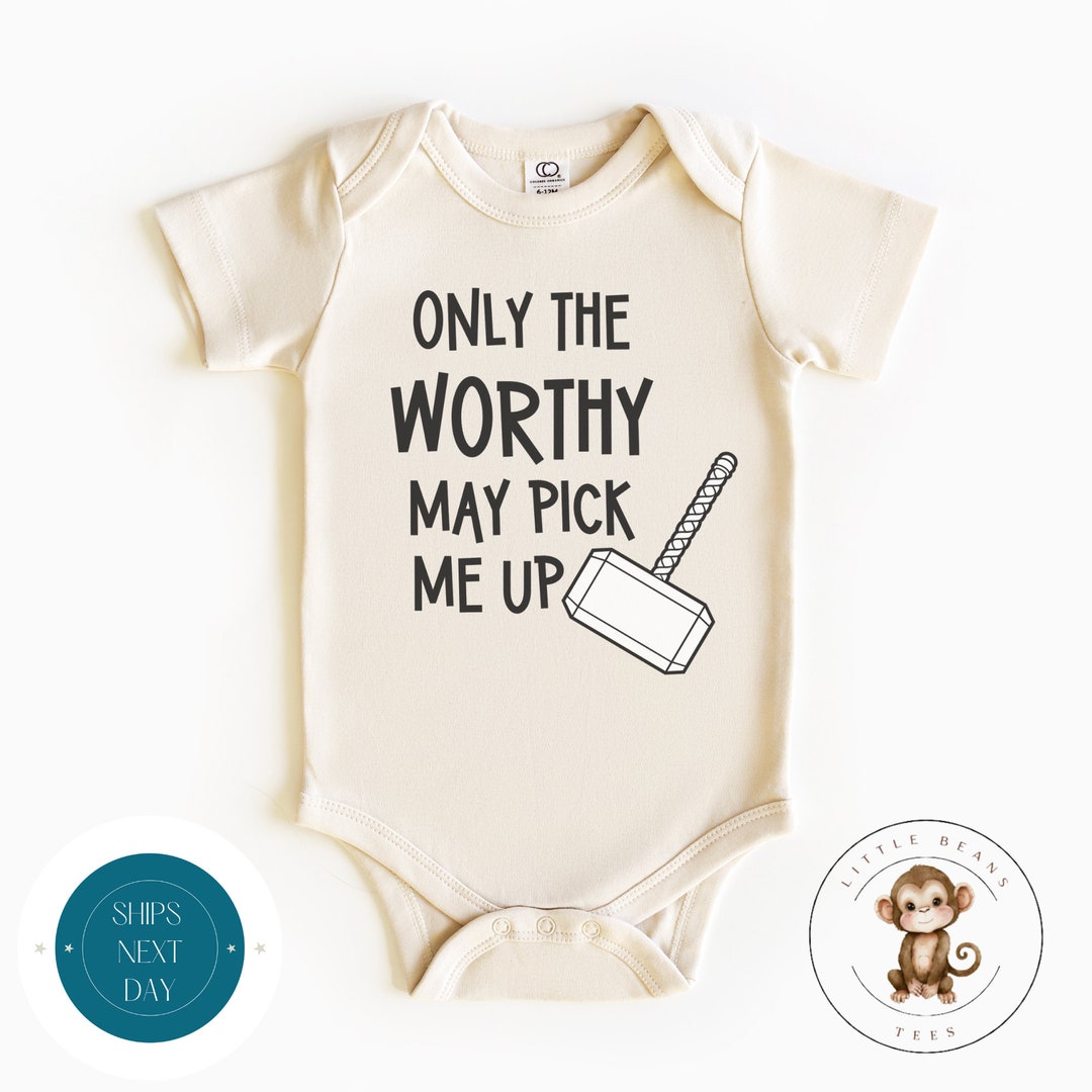 Only the Worthy Natural Baby Onesie Thor Kids Tshirt Cute - Etsy