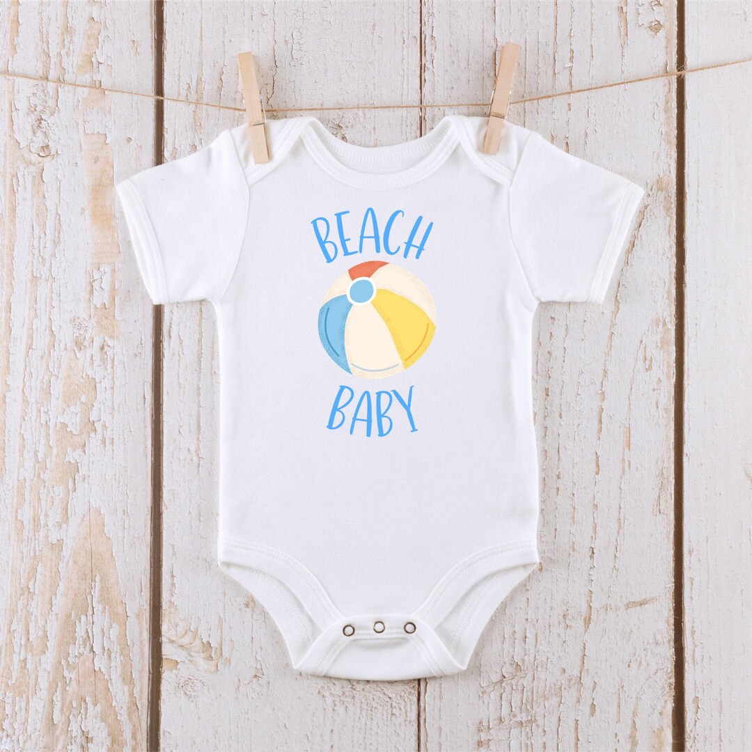 Beach Baby Onesie® | Custom Kids Tshirt | Summer Onesie® | Beach Baby ...
