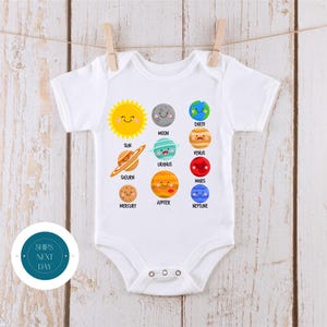 Solar System Planets Cute Baby Onesie® | Funny Baby Onesie® | Baby ...