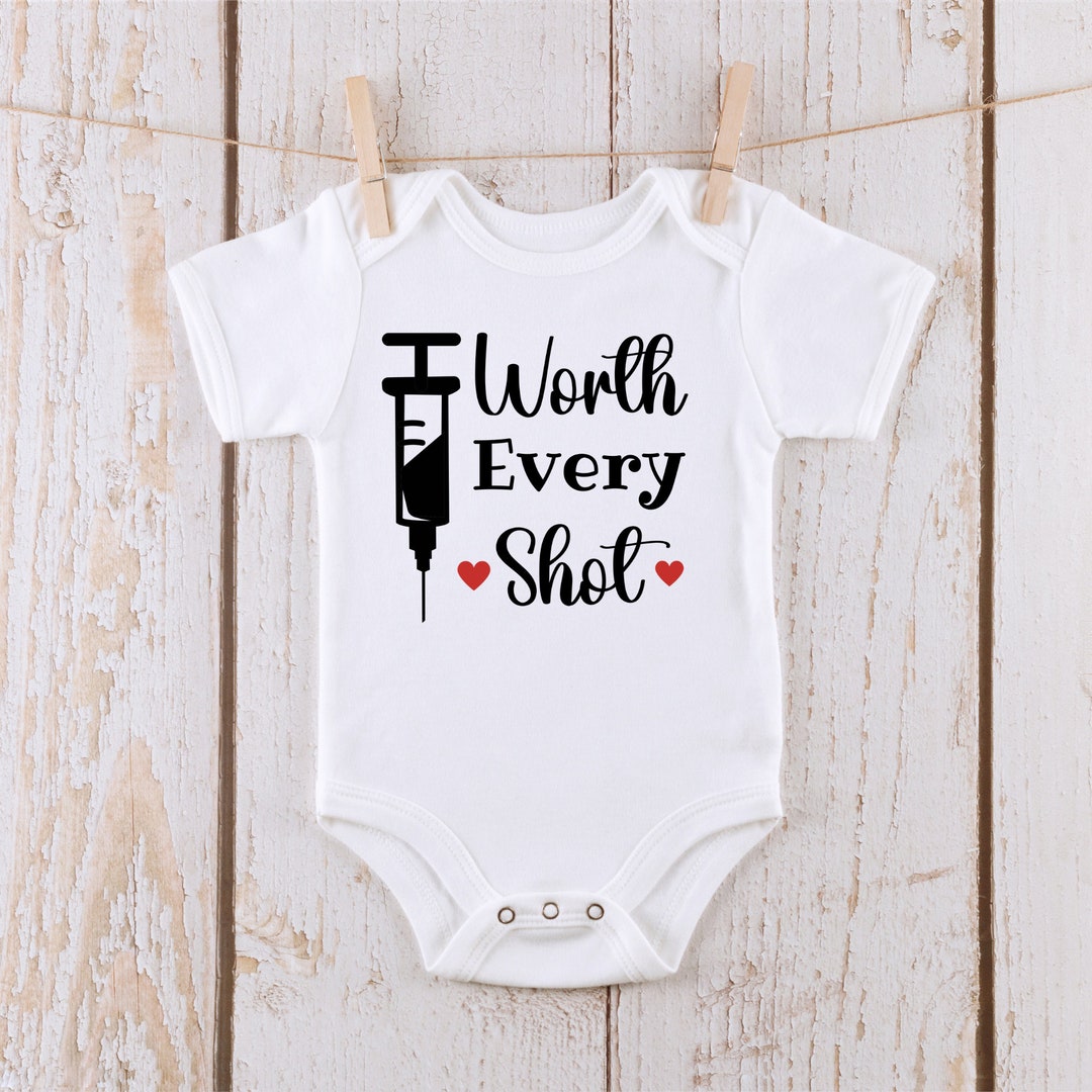 Worth Every Shot IVF Baby Onesie® Kids Tshirt Baby Bodysuit Custom - Etsy