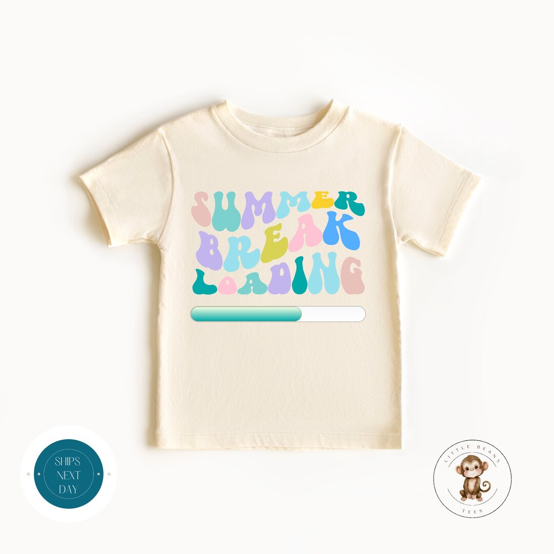 Summer Break Loading Cute Kids Tshirt | Custom Summer Kids Tshirt ...