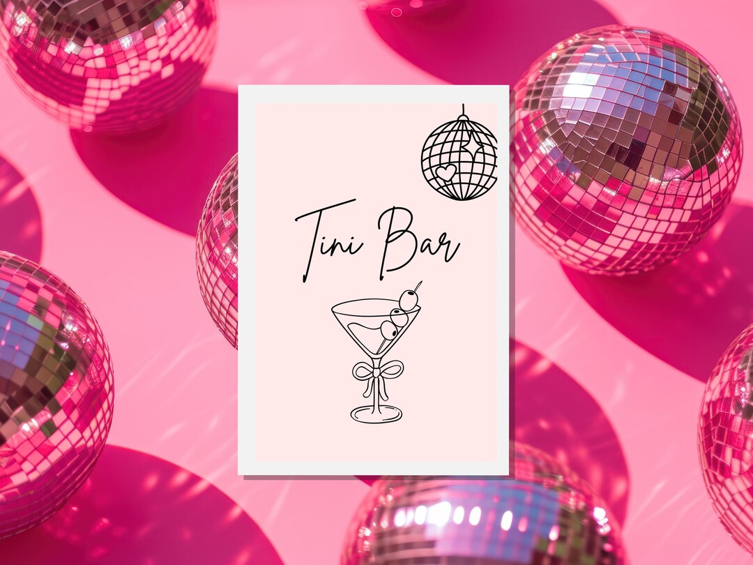 Martini Bar Sign Printable | Bachelorette Party Sign | Wedding Shower ...
