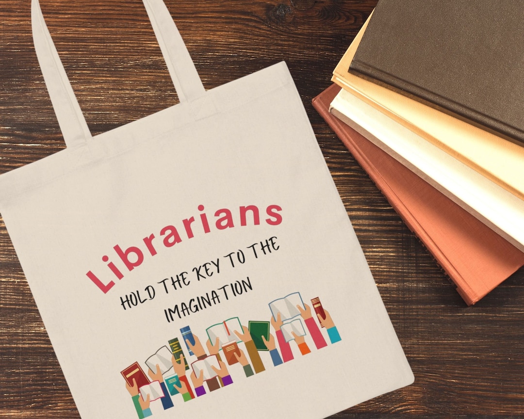 Gift for Librarian, Teachers, and Book Lovers, Library Canvas Tote Bag ...