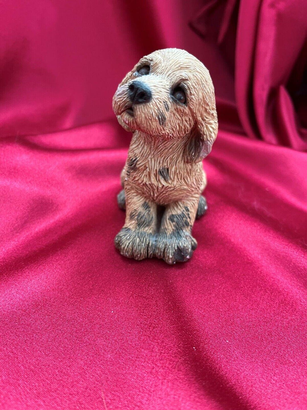 Vintage Stone Critters Cocker Spaniel Blonde Stone Clay 3.75 High - Etsy