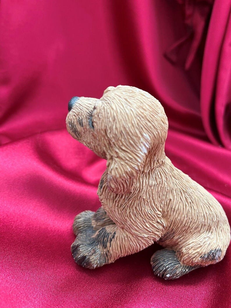 Vintage Stone Critters Cocker Spaniel Blonde Stone Clay 3.75 High - Etsy