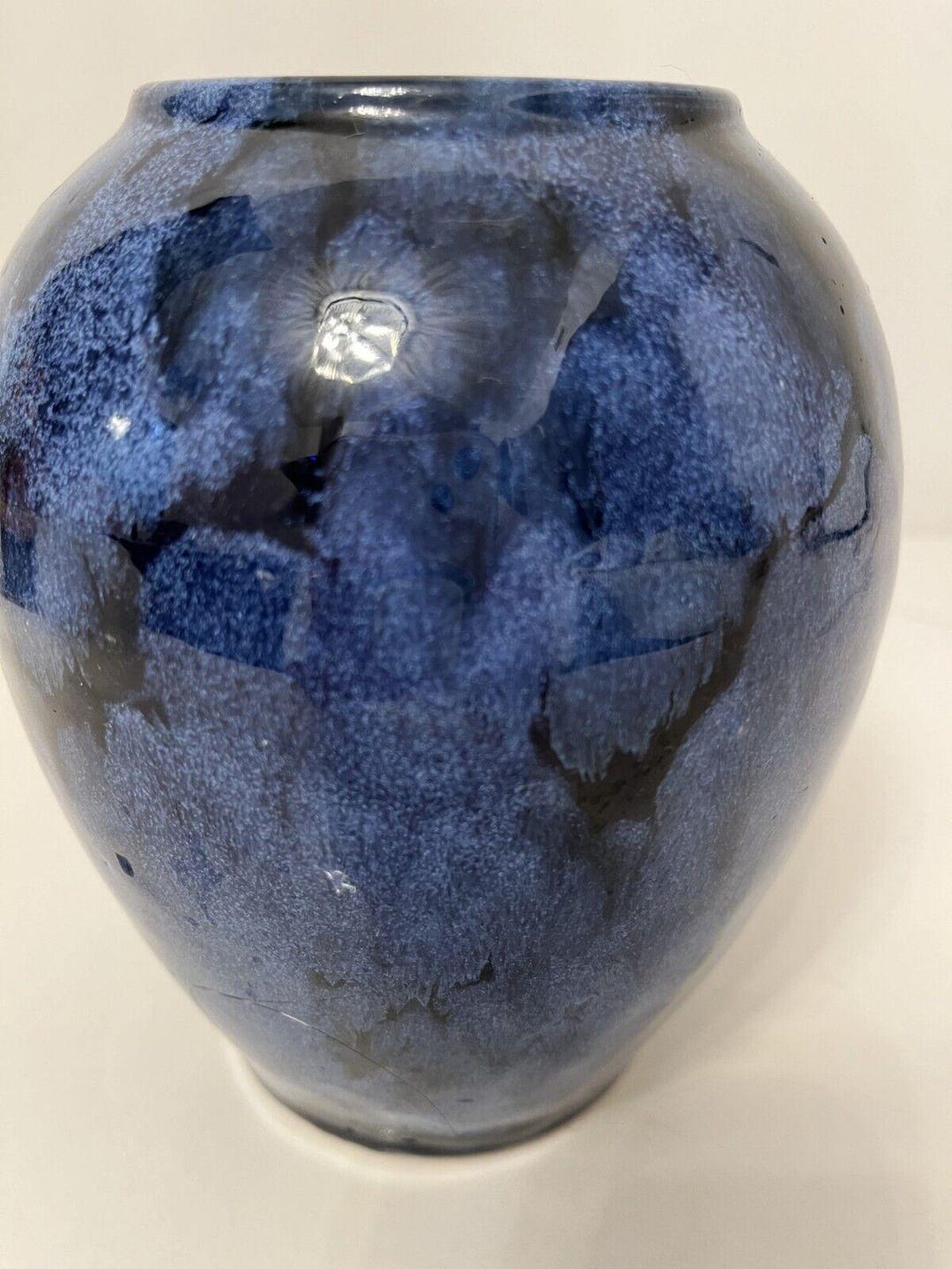 Studio Art Cobalt Blue Glazed Signed Pottery Vase - Etsy