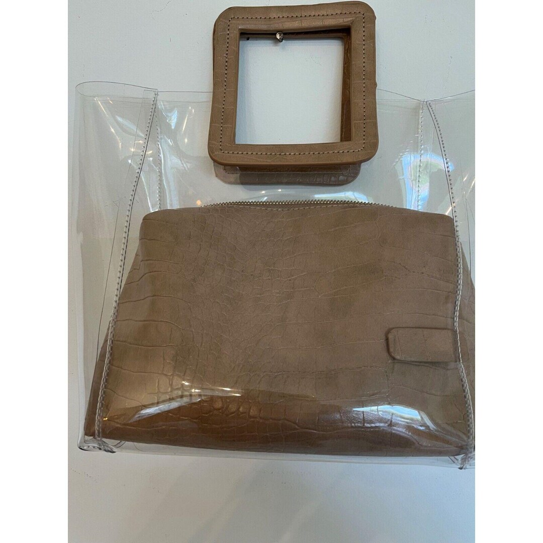 Clutch Bag Women's Clear Plastic With Removable Pleather Bag Inside Bag ...