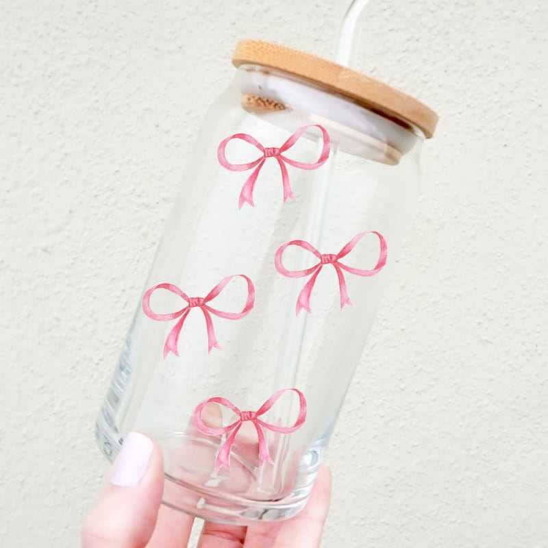 Glass Cups With Bows - Etsy