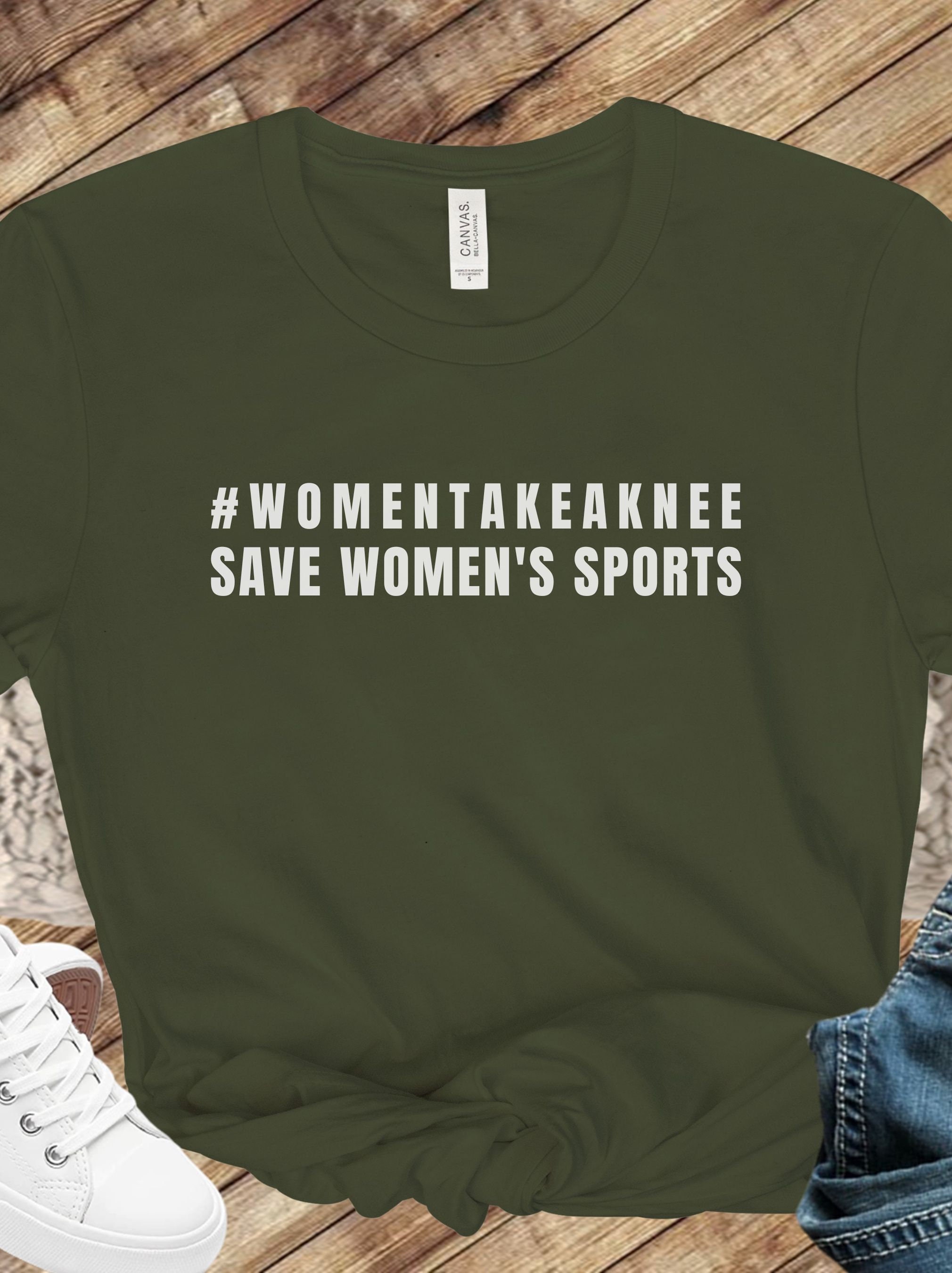 Take A Knee Shirt Save Womens Sports Protect Women Female Athletes ...