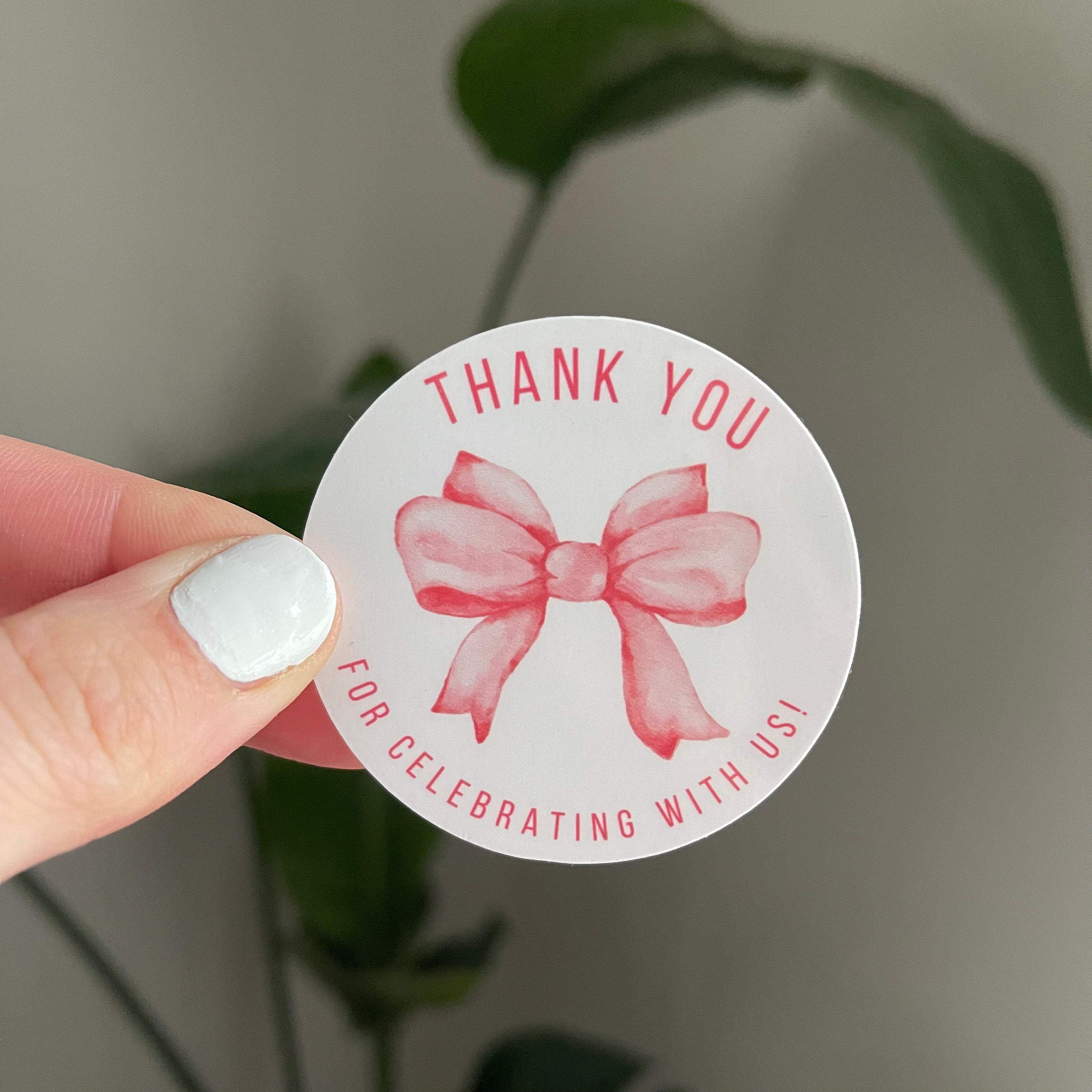 Envelope Bows Stickers Custom Party Favor for Baby Shower Favor Thank ...