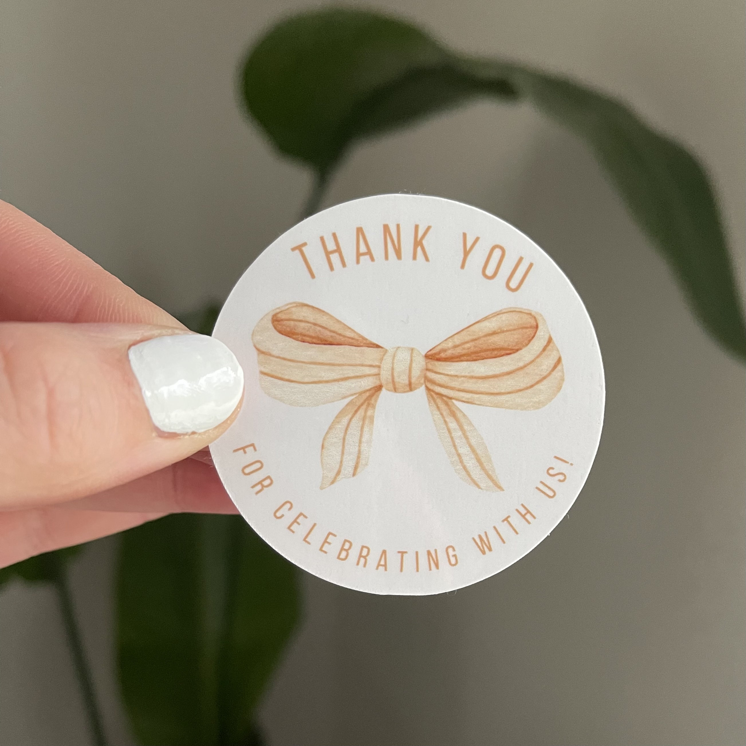 Envelope Bows Stickers Custom Party Favor for Baby Shower Favor Thank ...