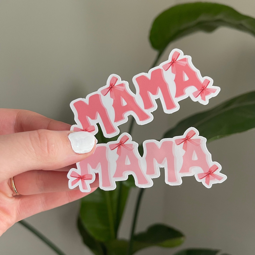 Mama Sticker Bow Sticker for Phone Stickers Kindle Stickers for Mom Bow ...