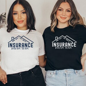 Insurance Dream Team Shirt Gift for Insurance Agent Insurance Team ...