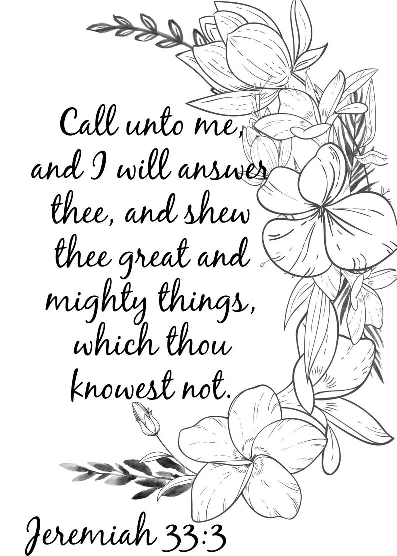 Scripture KJV Coloring Page Wall Art - Etsy