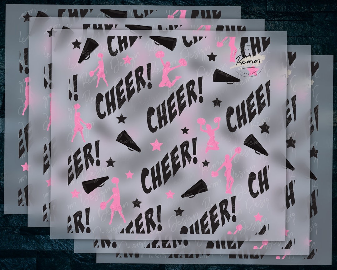 Seamless Cheerleader Pattern, Dance Background, Heat Transfer, Cheer ...