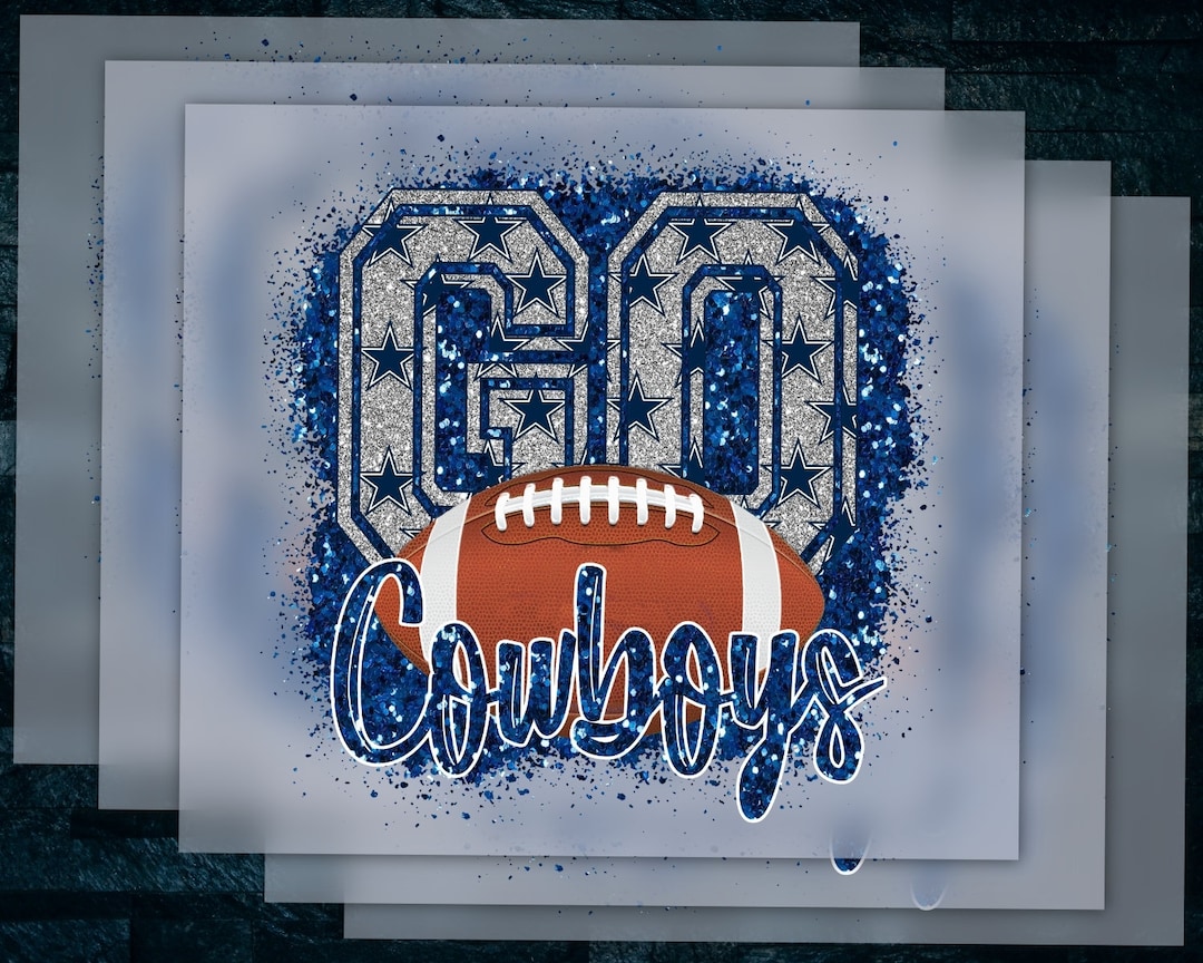 Dallas Cowboy and Blue Rose Hand-drawn Designs, Western Theme Ready to ...