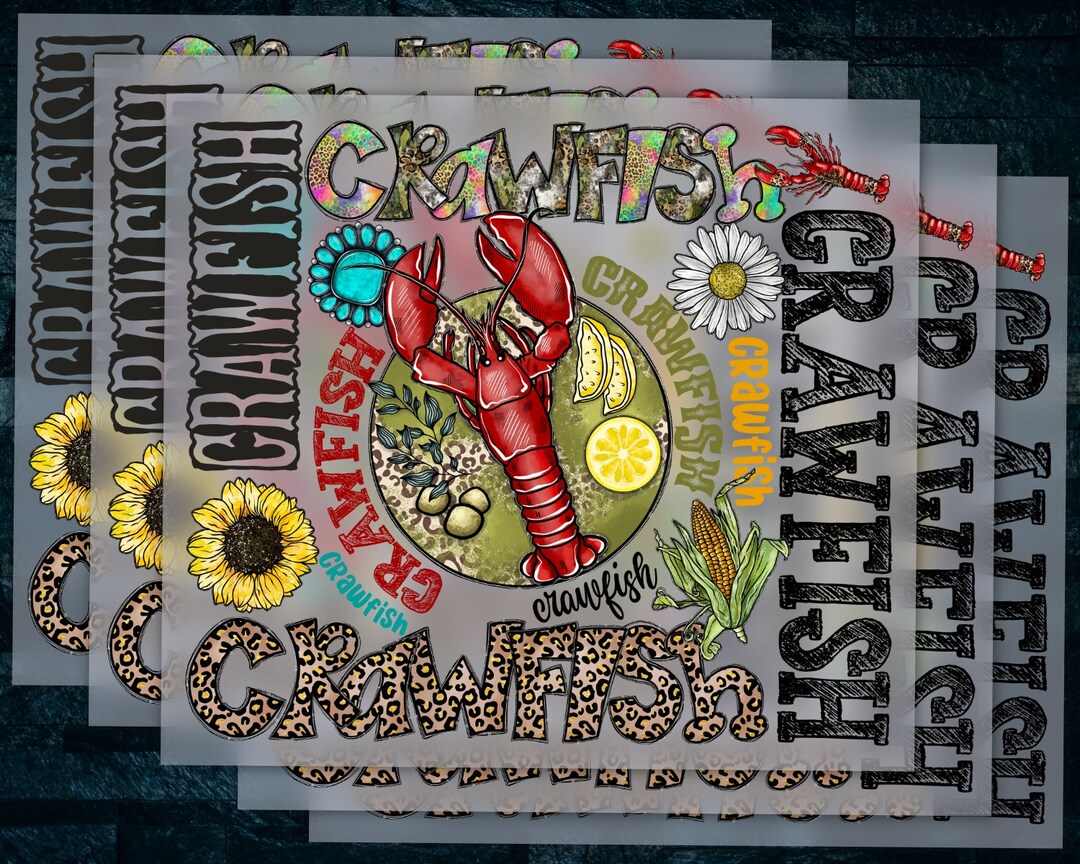 Western Crawfish Typography Design Sunflower and Corn Ready for Heat ...