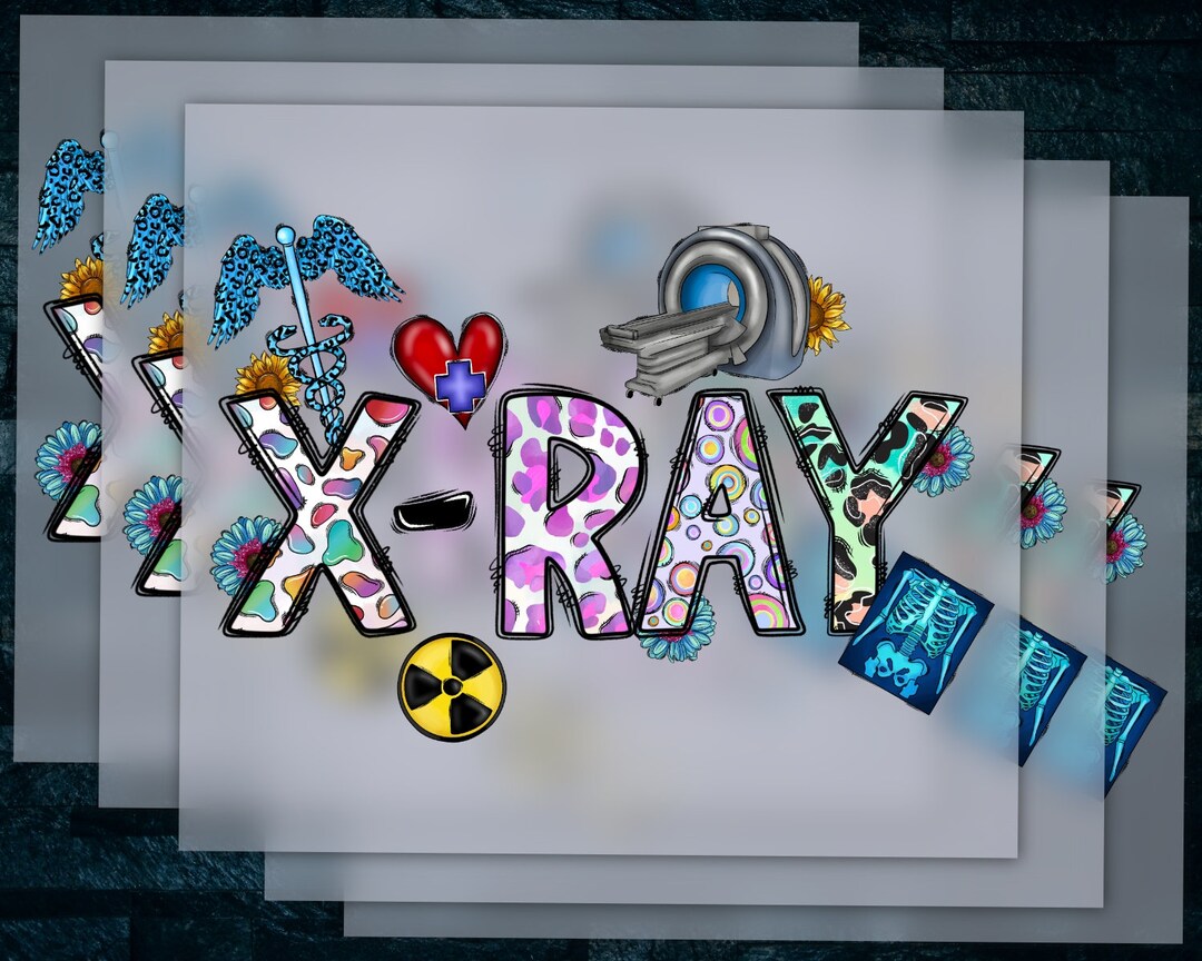 X-ray Design for Nurses, Ready-to-press Flower Graphic, Heat Transfer ...
