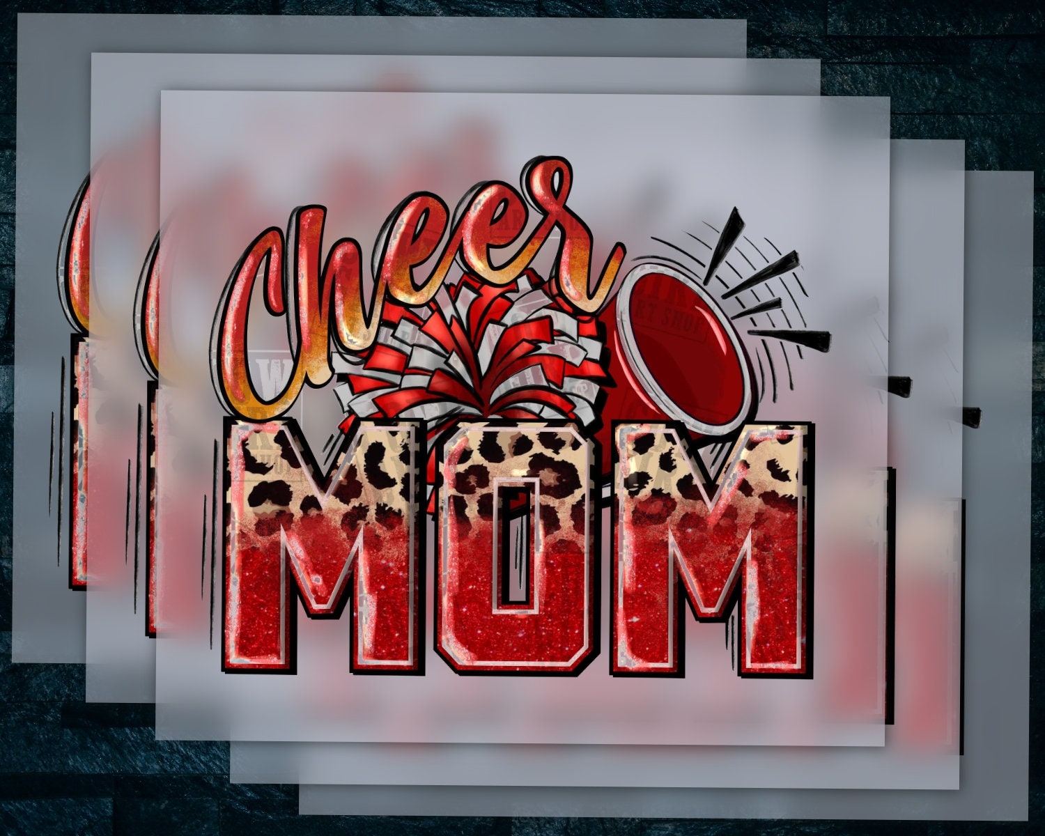 Western Style Cheer Mom Heat Transfer, DTF Ready-to-press for Mother's ...