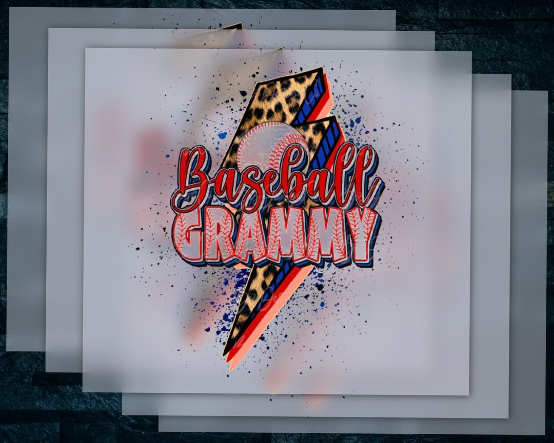Red Cheetah Leopard Baseball Grammy Shirt Design Heat Transfer Ready ...