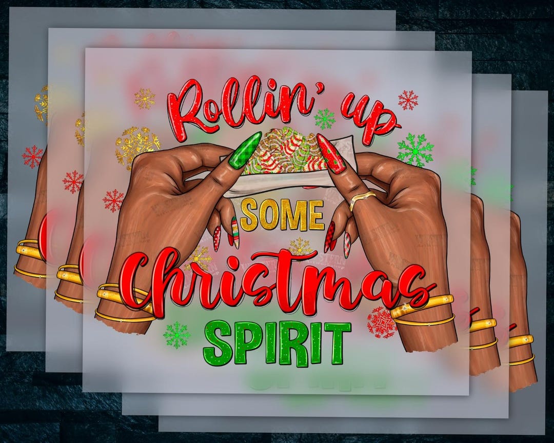 Christmas Spirit Design Merry Christmas Heat Transfer Festive Vibes Art ...