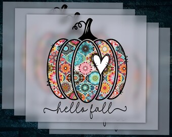 Boho Autumn Pumpkin Design for Fall Shirts, Heat Transfer, Ready-to ...