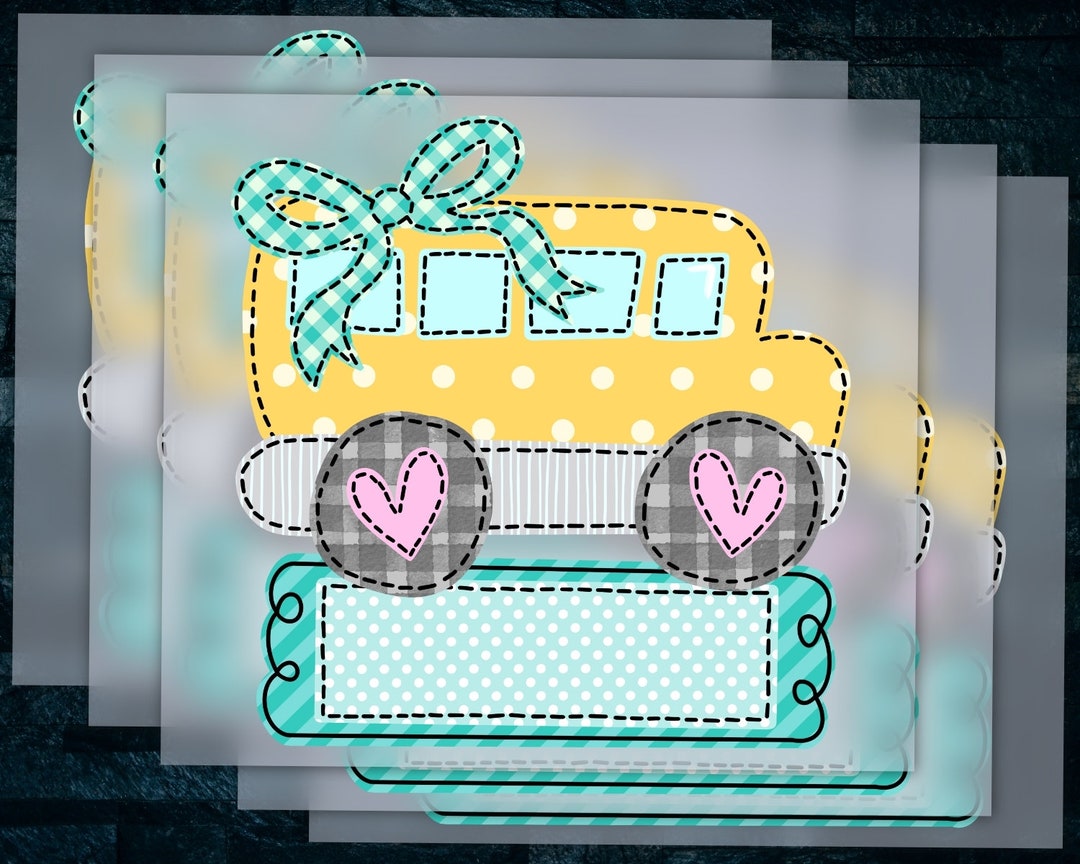 Personalized School Bus Design With Bow SSCD Ready-to-press Heat ...
