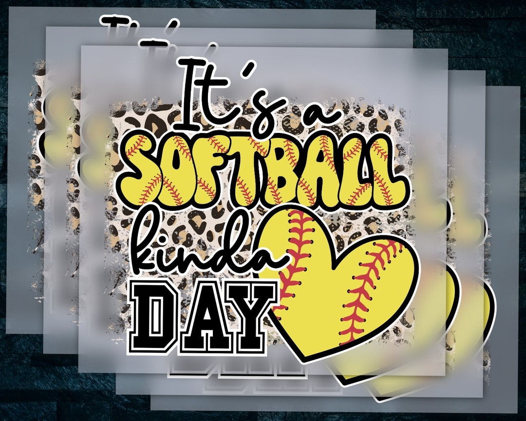Softball Day Leopard Baseball Design Ready to Press, Heat Transfer, DTF ...
