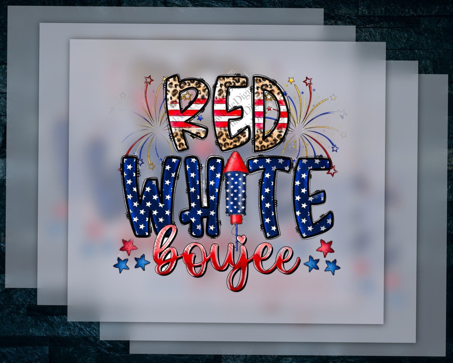 Boujee Western Design for 4th of July, USA Flag With Fireworks, Ready ...
