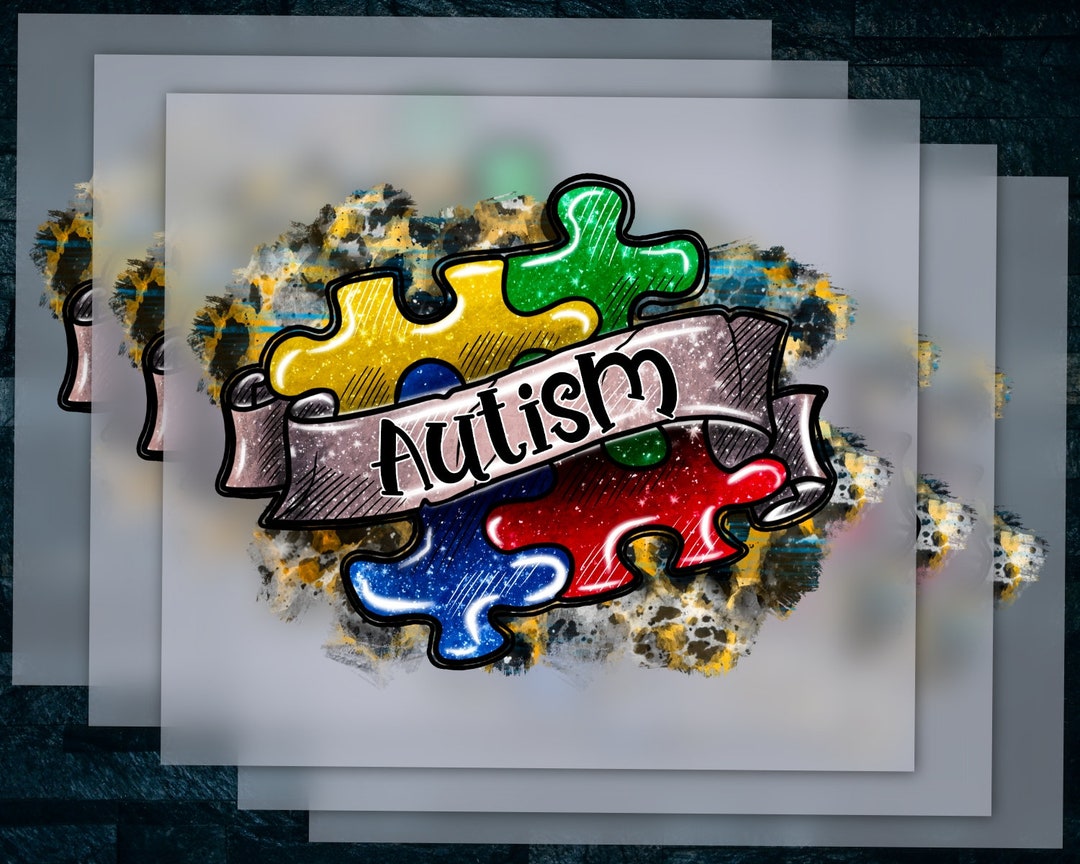 Autism Awareness DTF Design, Leopard Pattern Print, Instant Press ...