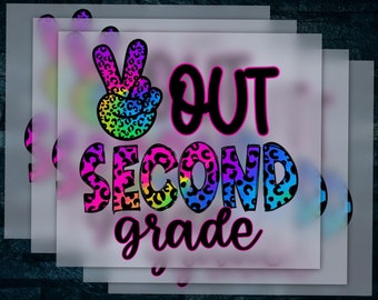 Peace Out Second Grade Last Day of School Tie Dye 2nd Grade Kid Teacher ...